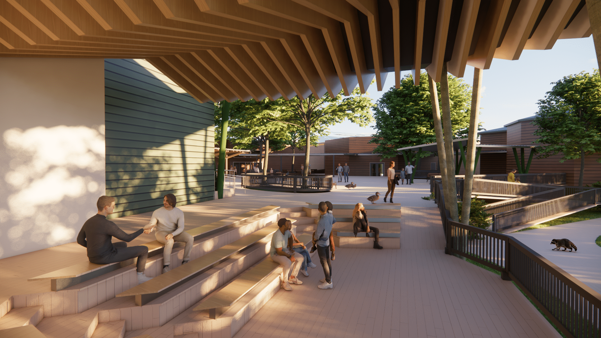 John And Carol Walter Nature Experience Ampitheater View Rendering ...